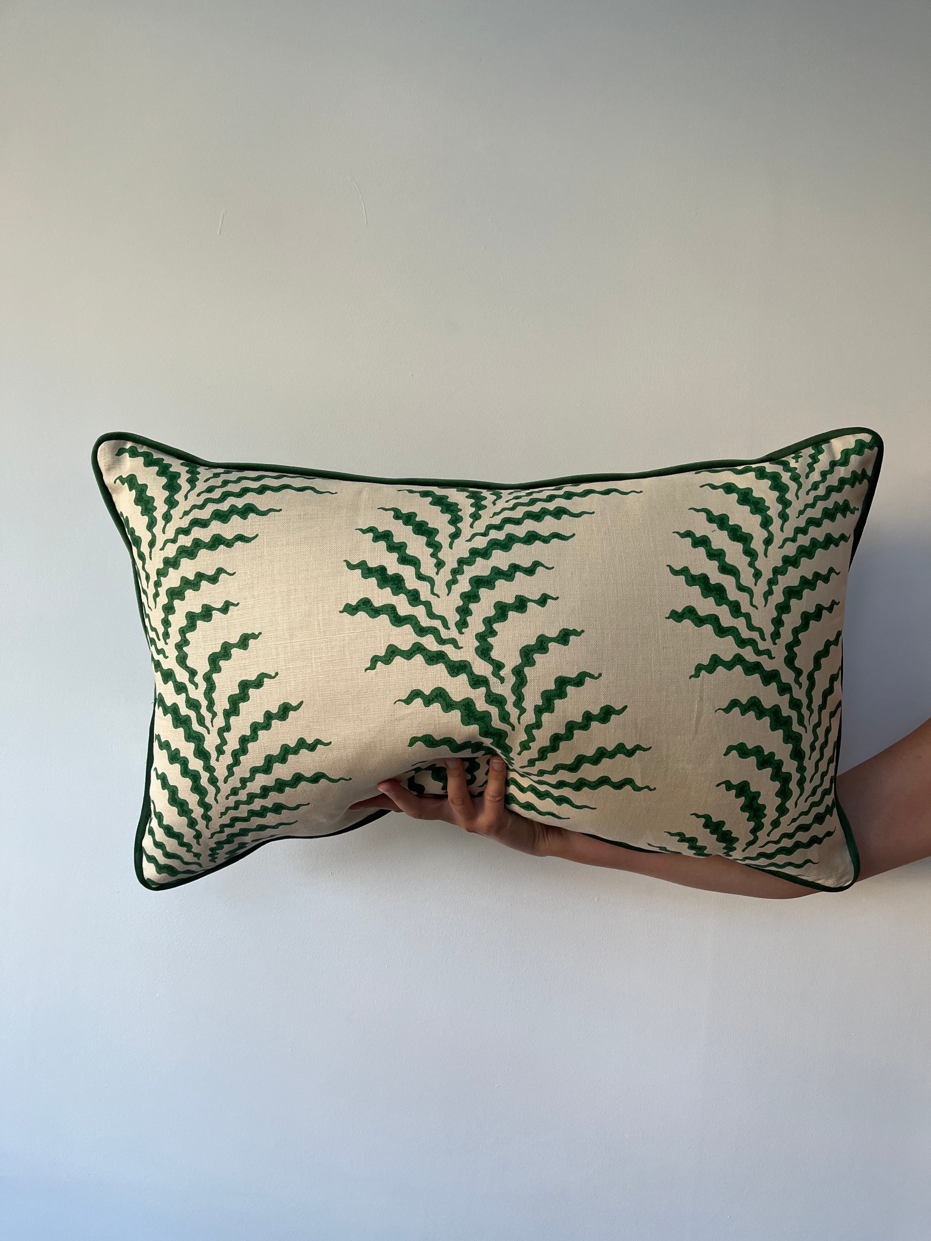 Soane Scrolling Fern Lumbar cushion - Large – TarnLondon